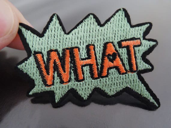 WHAT Letter Patches Iron on or Sewing on Patch WHAT Patches | Etsy