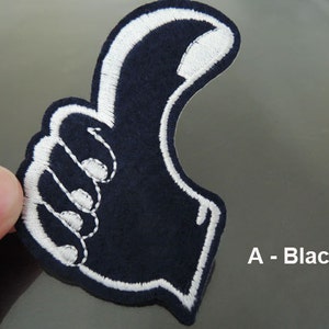 Iron on Patch - Hand Patch Black and White Hand Patches Well Done Hands ...