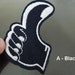 Iron on Patch Hand Patch Black and White Hand Patches Well - Etsy