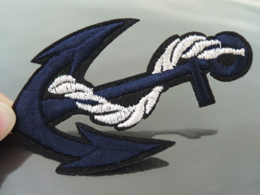 Anchor Patches Iron on Patches Dark Blue Large Anchors Patch - Etsy