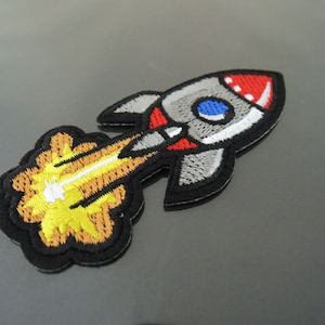 Iron on Patch - Rocket Patches Spacer Projectile Patch Applique ...