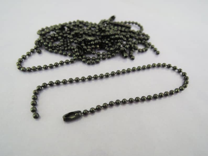 Ball Chain Keychain 10pcs Black Hang Tag Chain 140mm - Etsy