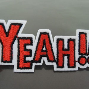 YEAH Letter Patches - Iron on or Sewing on Patch Letter Patches Red ...