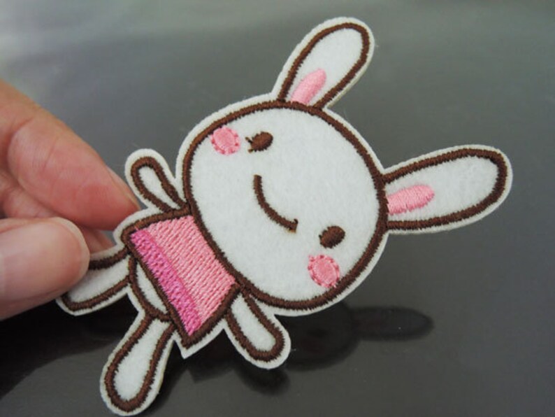 Iron on Patch Cute Ribbat Patch Applique Embroidered Patch - Etsy