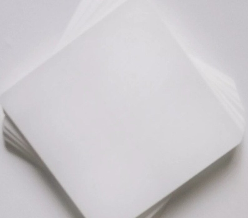 White Square Card Paper Tags without Hole 50pcs White Tags | Etsy