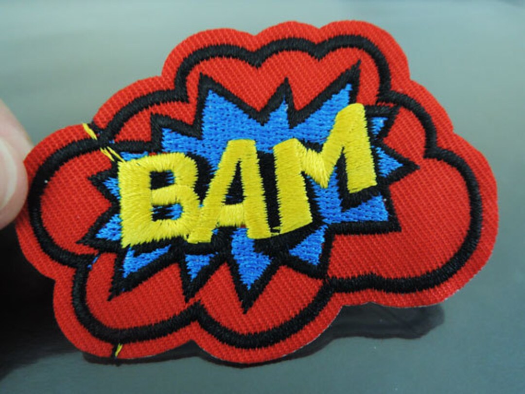 BAM Letter Patches - Iron on or Sewing on Patch Letter Patches Red Blue ...