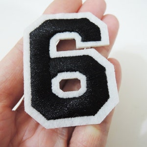 Number Patches - Iron on or Sewing on Patch 0-9 Number Patches Black ...