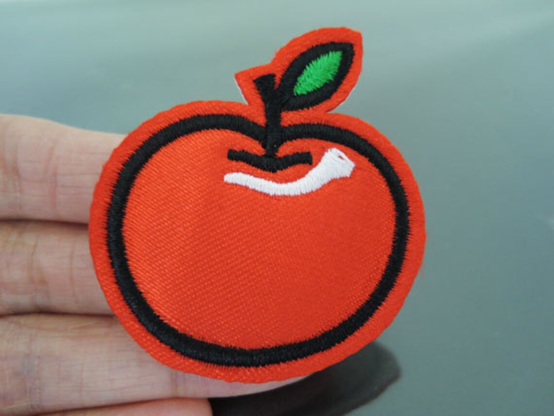 Apple Patch Fruit Patches Red Patch Applique Embroidered Patch - Etsy