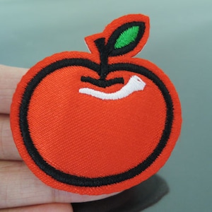 Apple Patch Fruit Patches Red Patch Applique Embroidered Patch Iron on ...