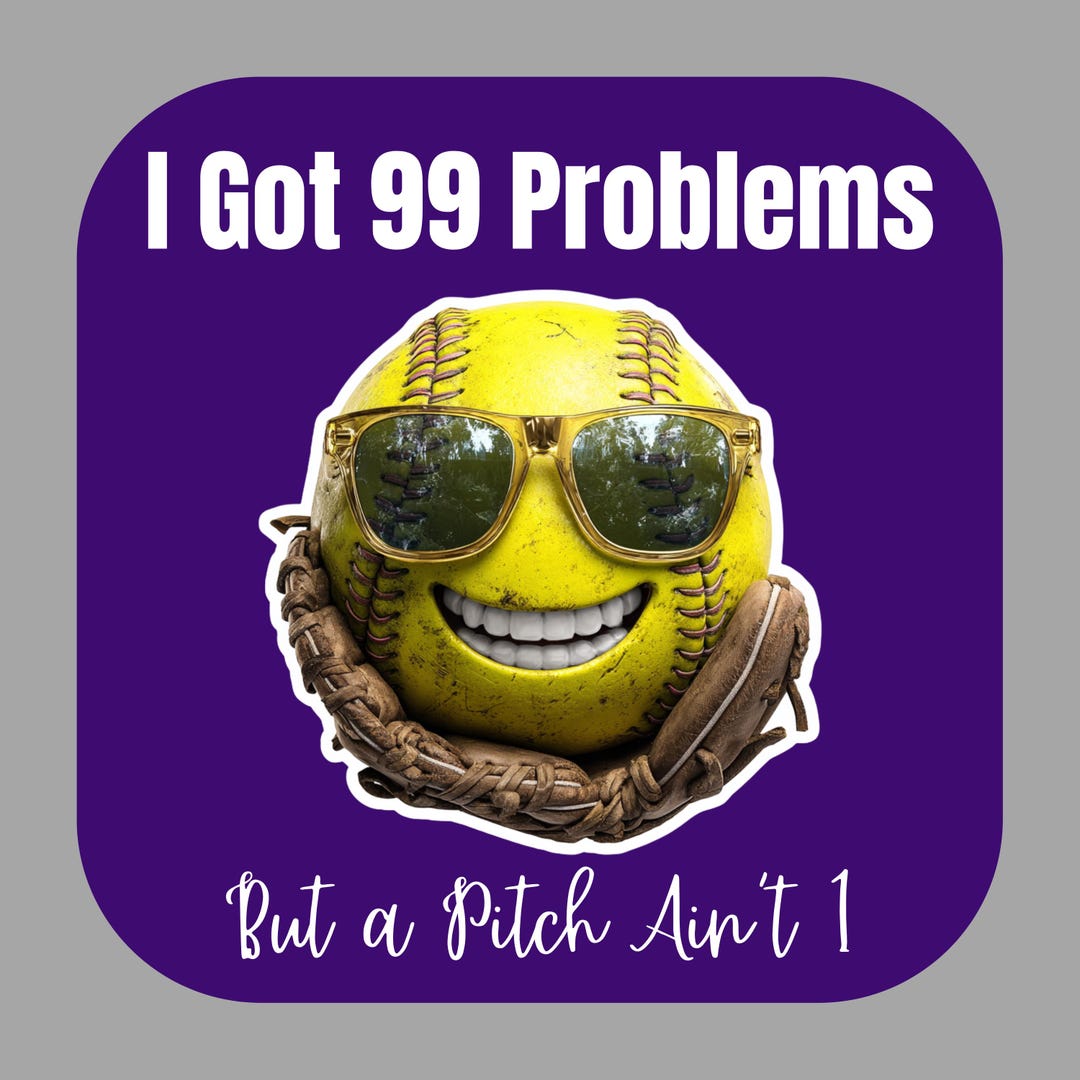 Softball Sticker Pack – 10 Hilarious and Fierce Softball Decals for ...