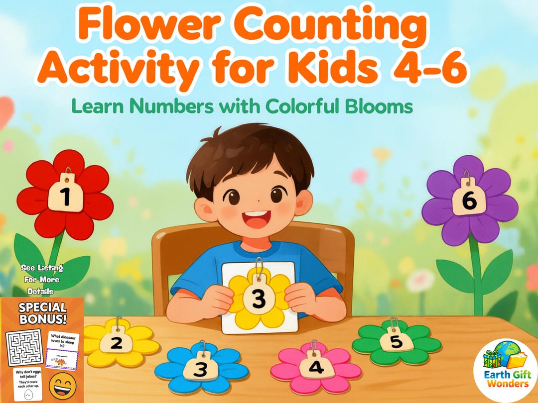 Flower Petal Counting Game 1-20 | Spring Counting Activity | Number ...