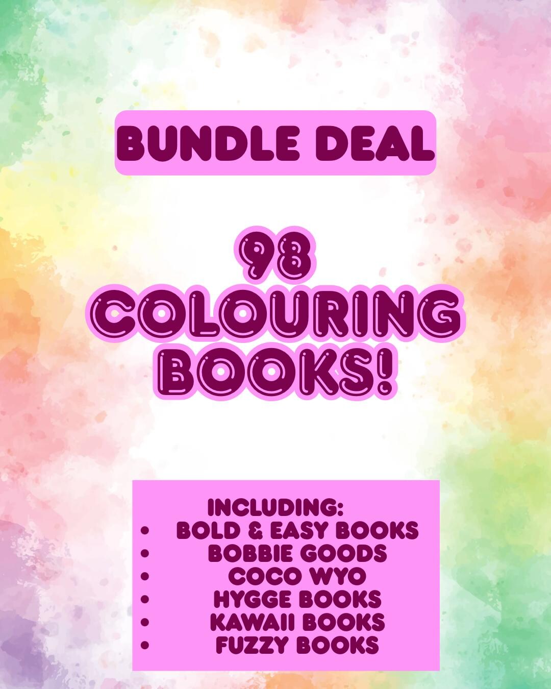 Digital Colouring Books - BUNDLE OF 98 - Etsy