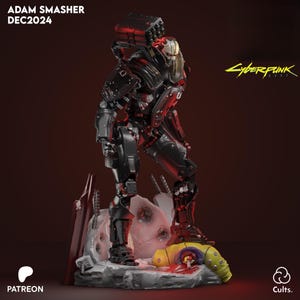 Adam Smasher From Cyberpunk 2077 - STL Model for Resin Printer Figure ...