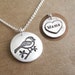 Personalized Chickadee Necklace, Chickadee Charm, Engraved Heart, Fine ...