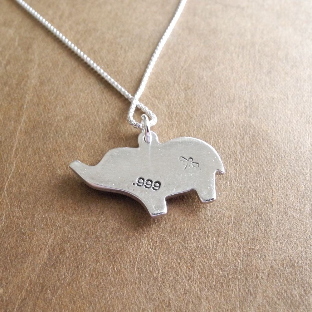 Elephant Necklace Good Luck Elephant Elephant Charm Fine | Etsy