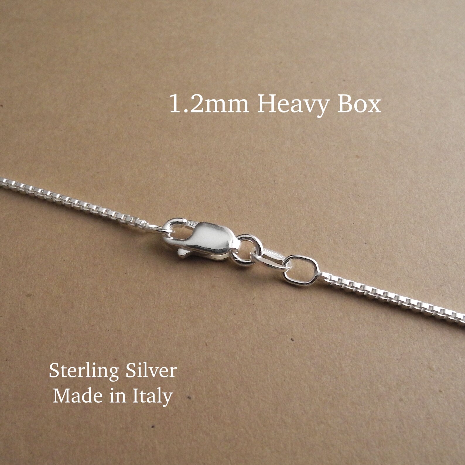Sterling Silver Chain Rounded Box Heavy Box Cable - Etsy