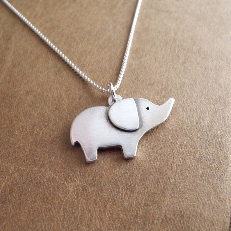 Elephant Necklace Good Luck Elephant Elephant Charm Fine - Etsy