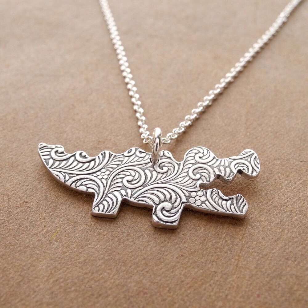 Alligator Necklace Crocodile Necklace Handmade Alligator - Etsy