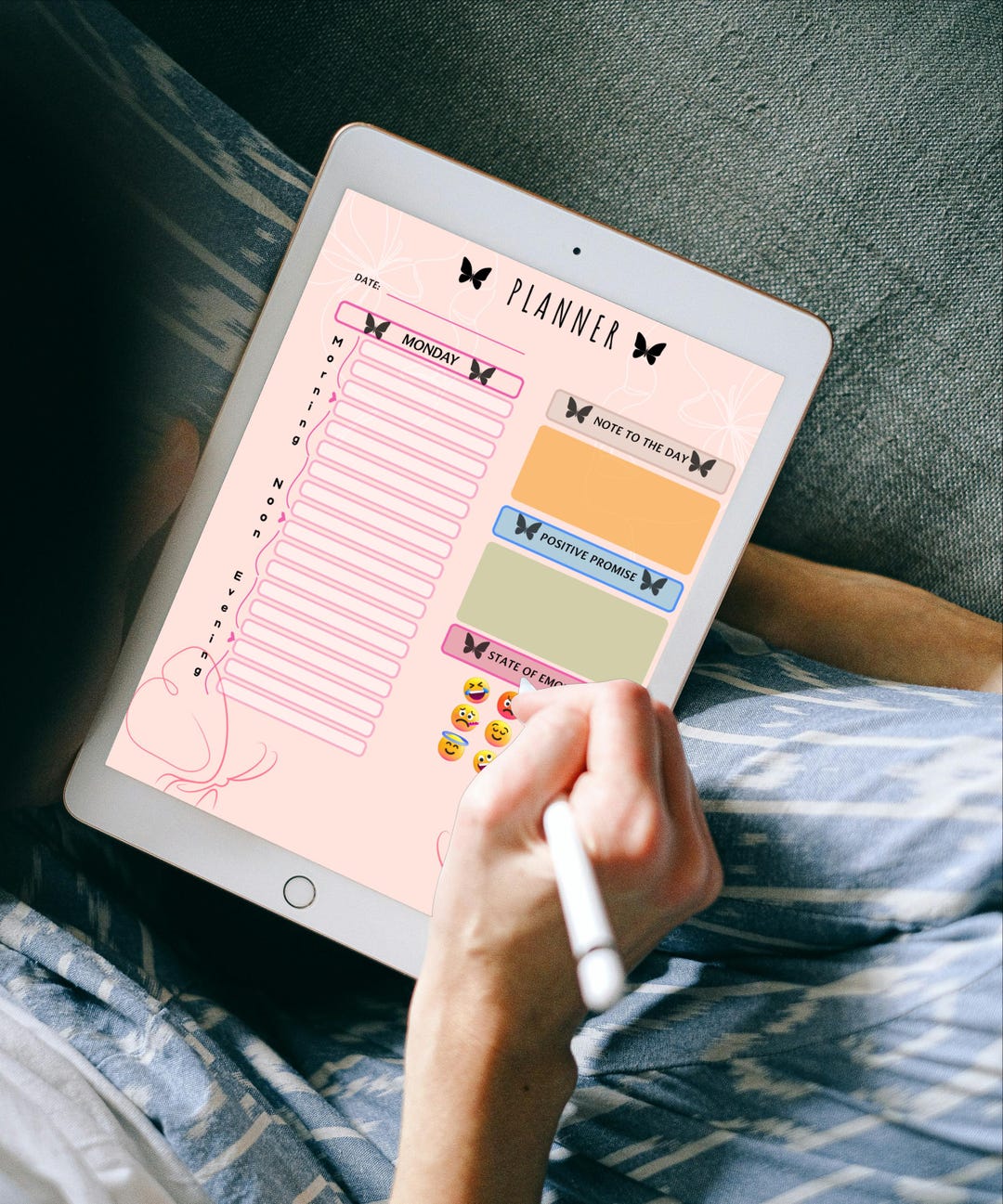 Butterfly Daily Planner, Self Care Journal Page (PDF, JPG, PNG) - Etsy
