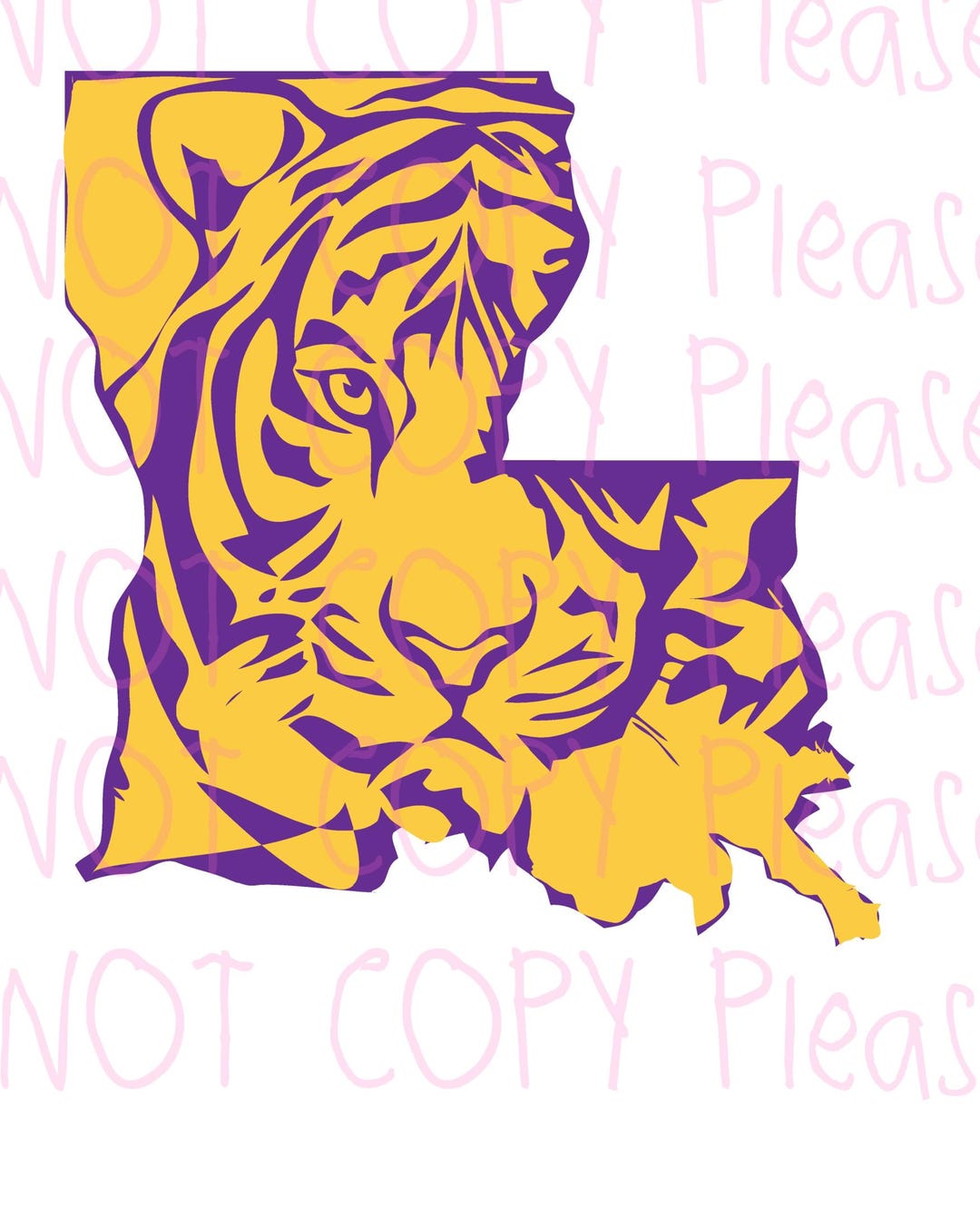 Inspired by Louisiana Tiger State Logo Cut Cutting File Cut Cutting ...