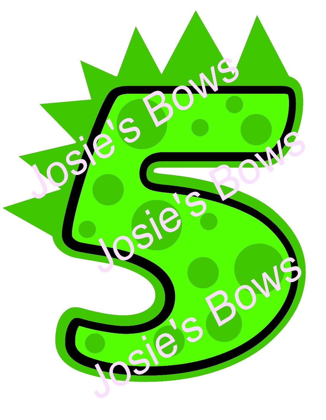 Dinosaur Spikes Birthday Number 5 Cut Cutting File Contains | Etsy