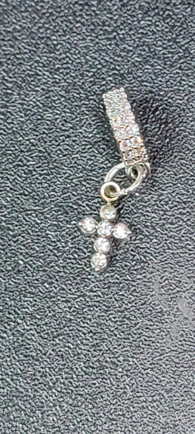 Gold Crystal Cross Charm: Pandora Compatible, Religious Jewelry - Etsy