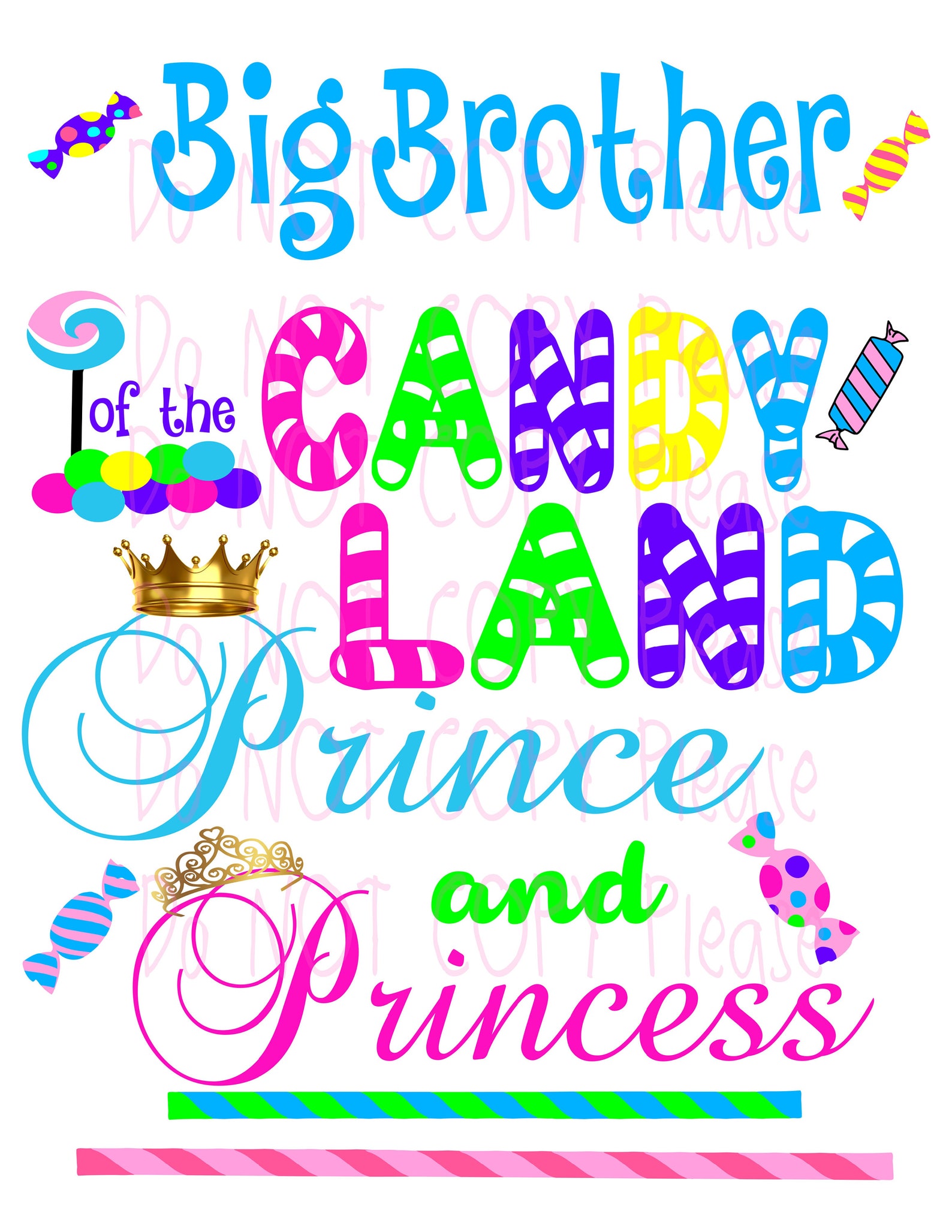 TWINS Candyland Design Birthday Candy Land Princess and Prince - Etsy