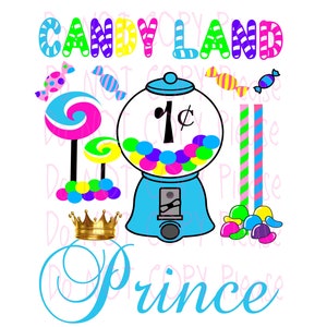 TWINS Candyland Design Birthday Candy Land Princess and Prince ! PNG ...