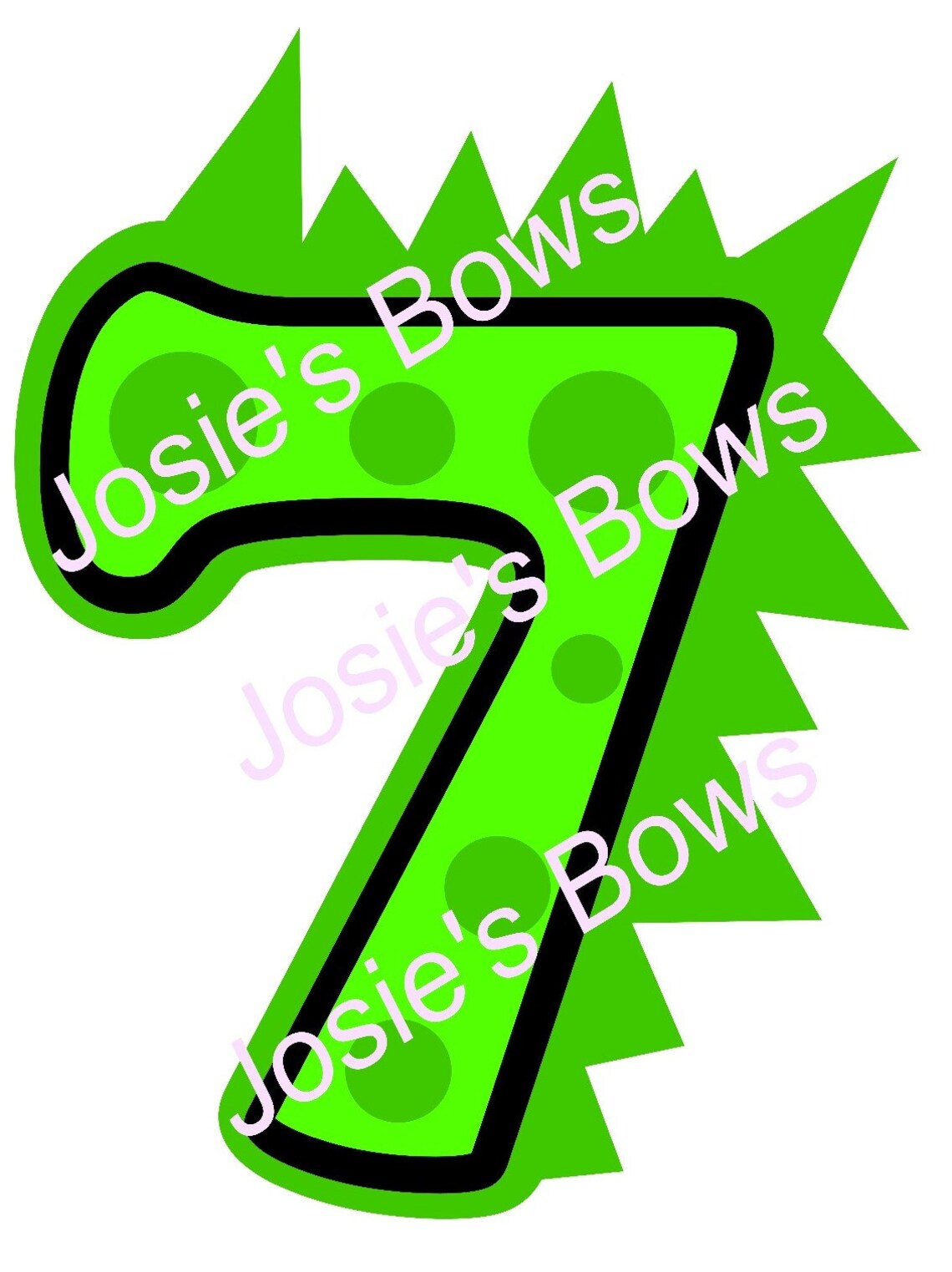 Dinosaur Birthday Number 7 Cut Cutting File Contains : SVG. - Etsy