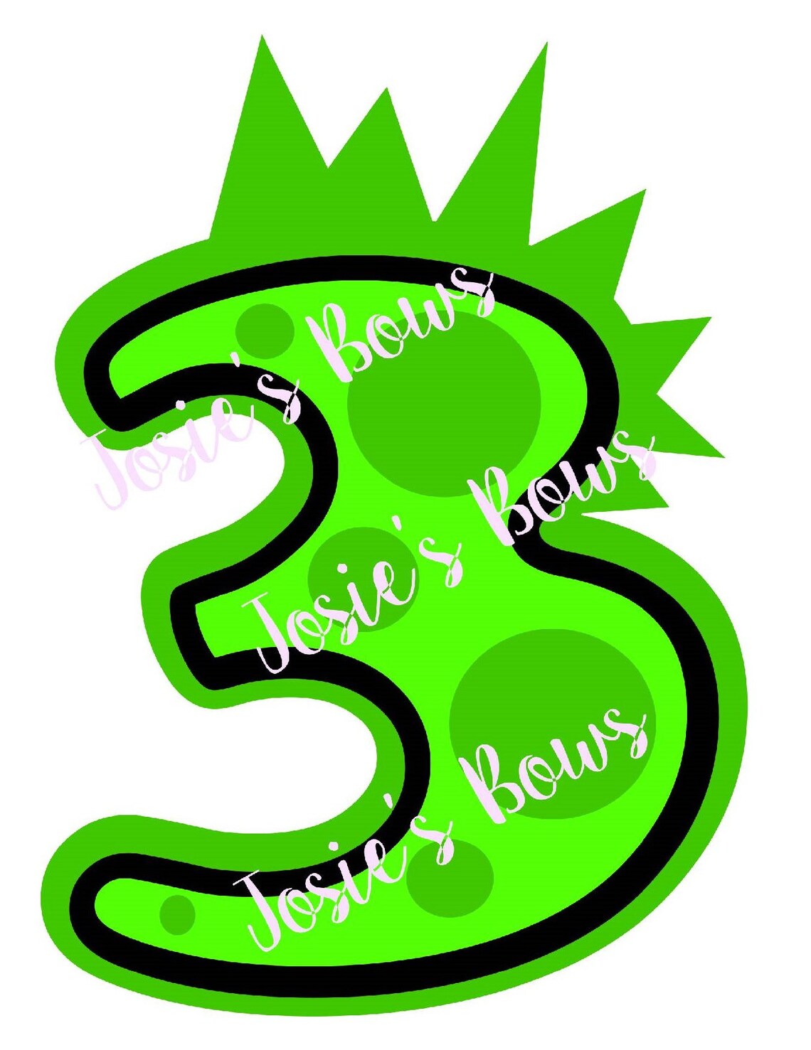Dinosaur Birthday Number 3 Cut Cutting File Contains : SVG. - Etsy