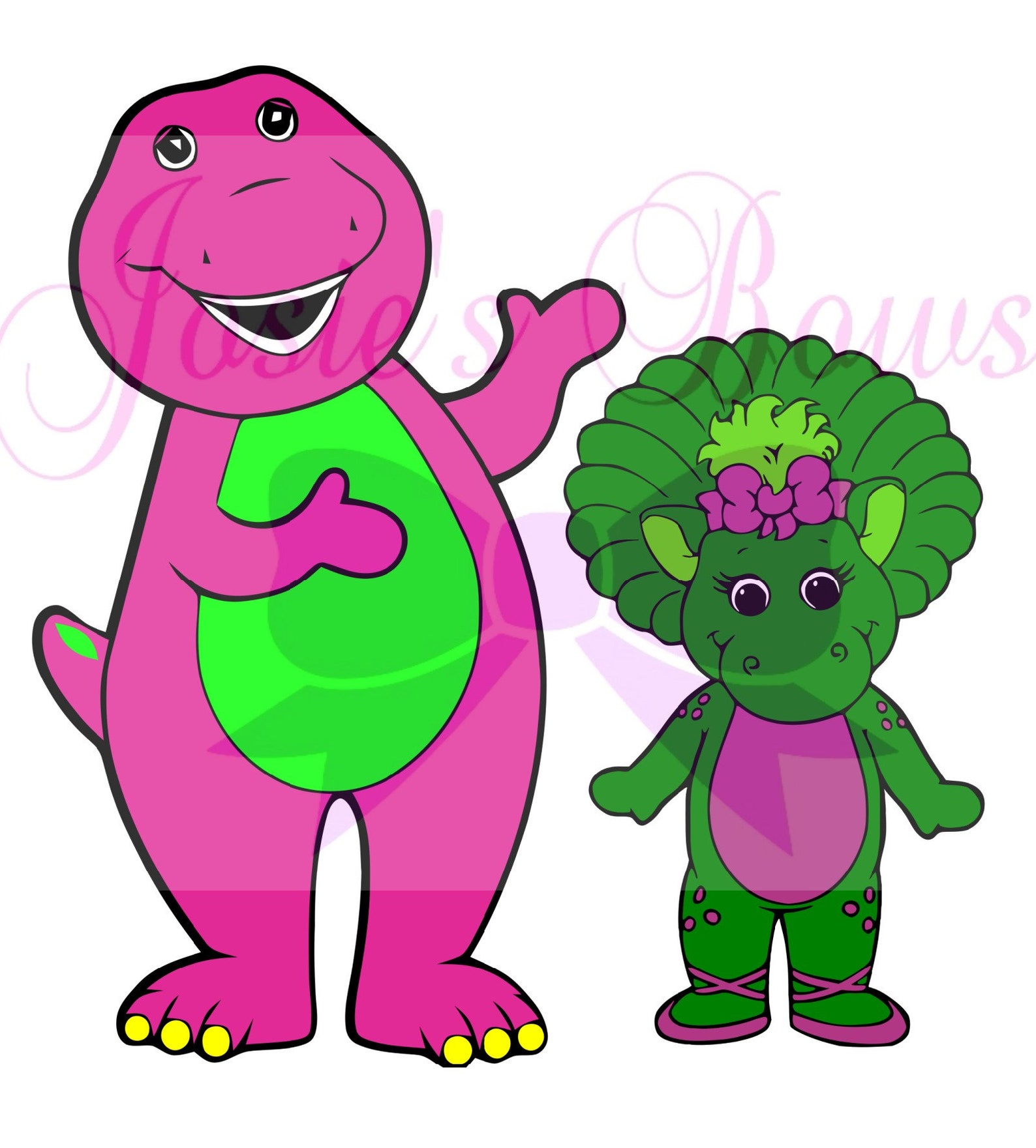 Barney and Friends Baby Bop Cut Cutting File: Svg. DXF, Silhouette, PNG ...