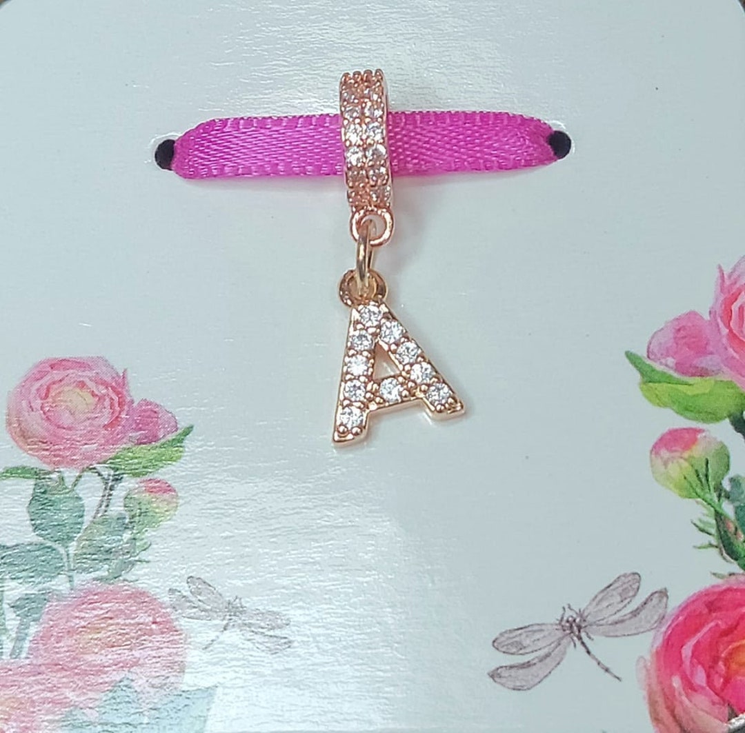 A-Z Alphabet Rose Gold Letters for European Style Charm Bracelet Will ...