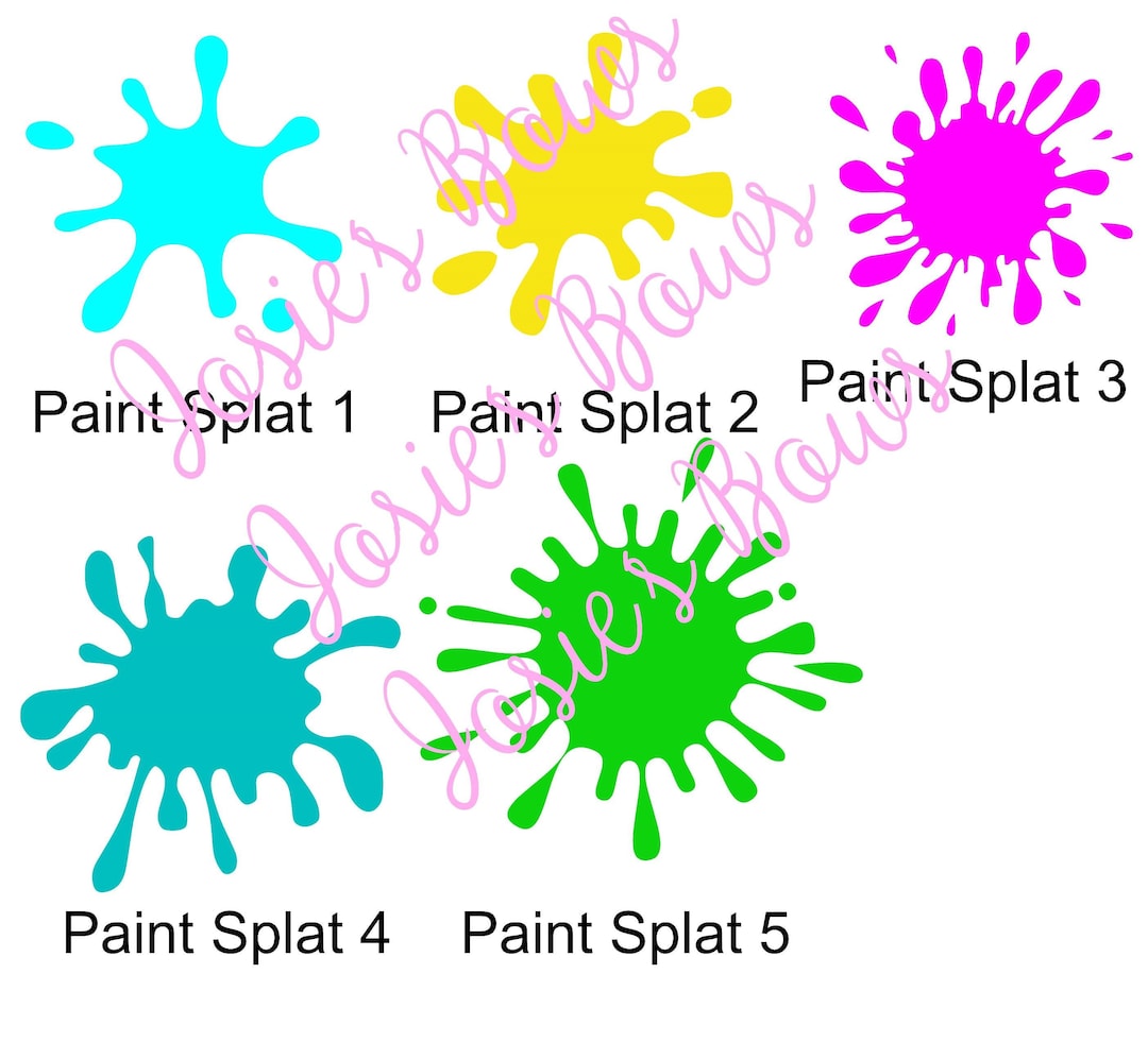 Paint Themed Birthday Paint Splats Drops Pallette Cut Cutting File ...