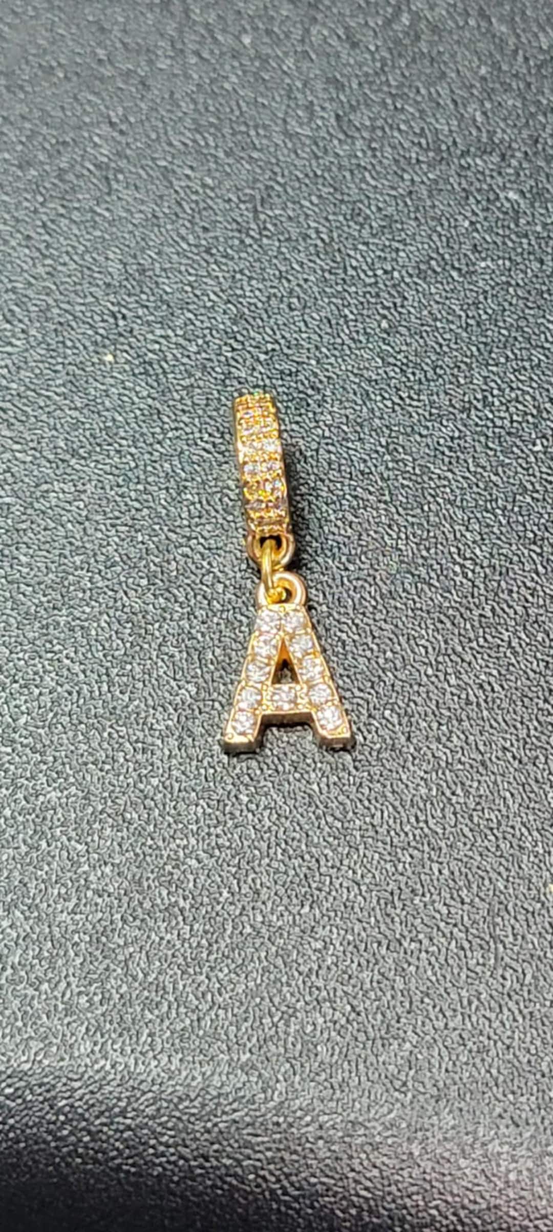Gold Alphabet Letter Charm: Pandora Compatible European Bracelet Set 2 ...