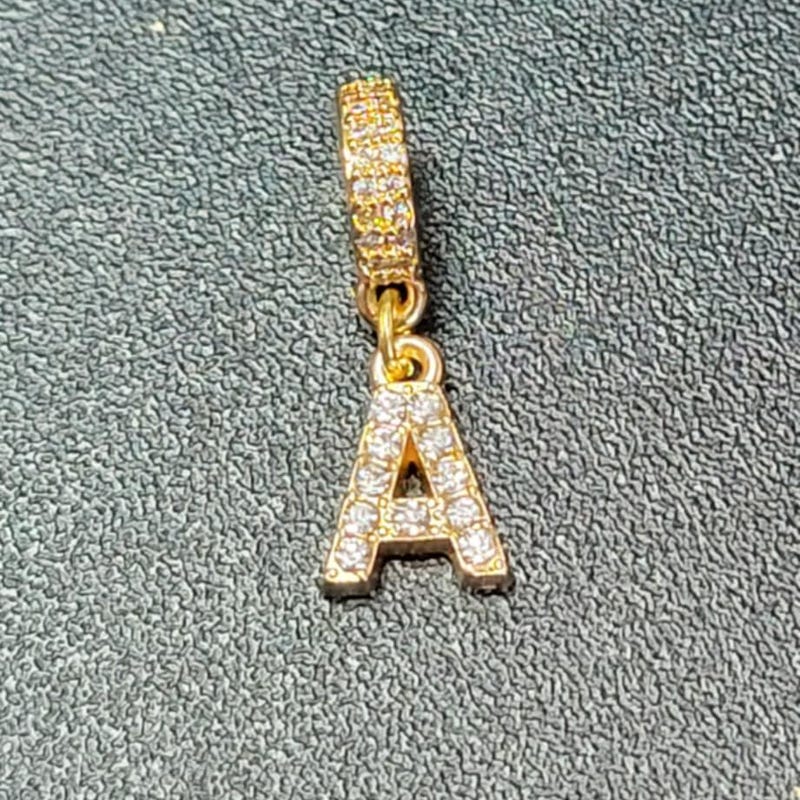 Letter Pandora Charm Gold - Etsy