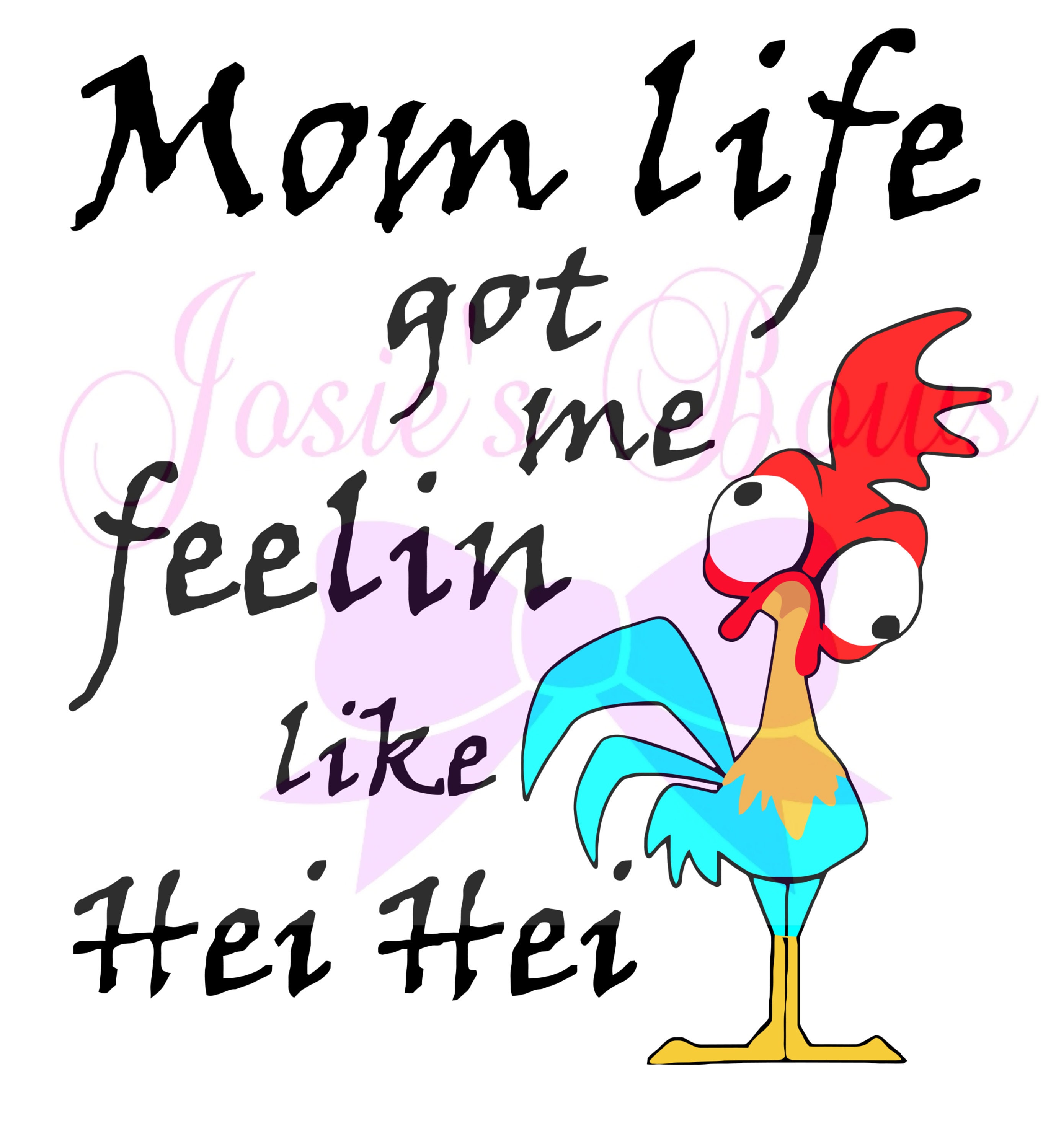 Mom Life Hei Hei T-shirt Design Cut Cutting File: Svg. DXF | Etsy