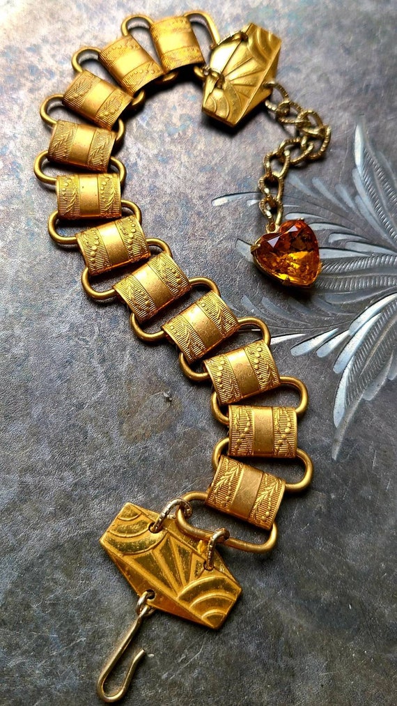 Vintage book chain bracelet - Gem