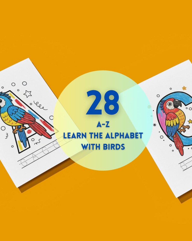 ABC Birds Alphabet Coloring Pages: Educational Bird Designs (PDF ...