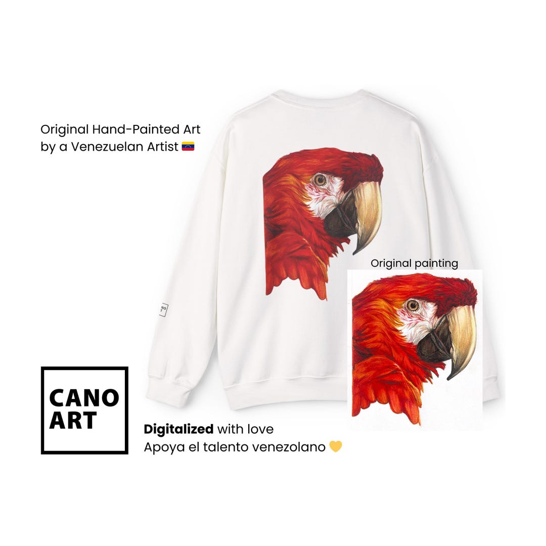 Macaw Sweatshirt Guacamaya Art Sweater | Venezuelan Gift | Latino Pride ...