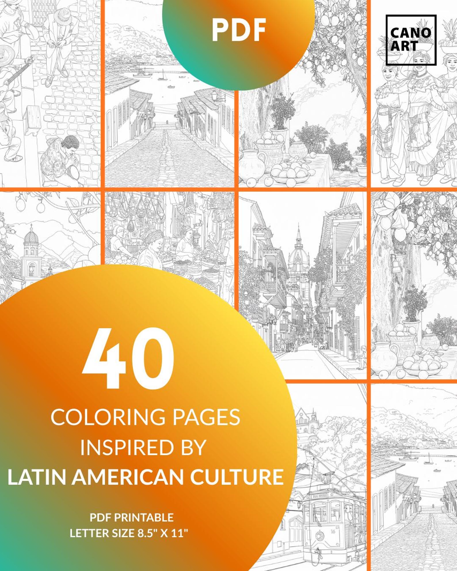 Latin American Culture Coloring Pages: 40 Printable Designs (PDF) - Etsy