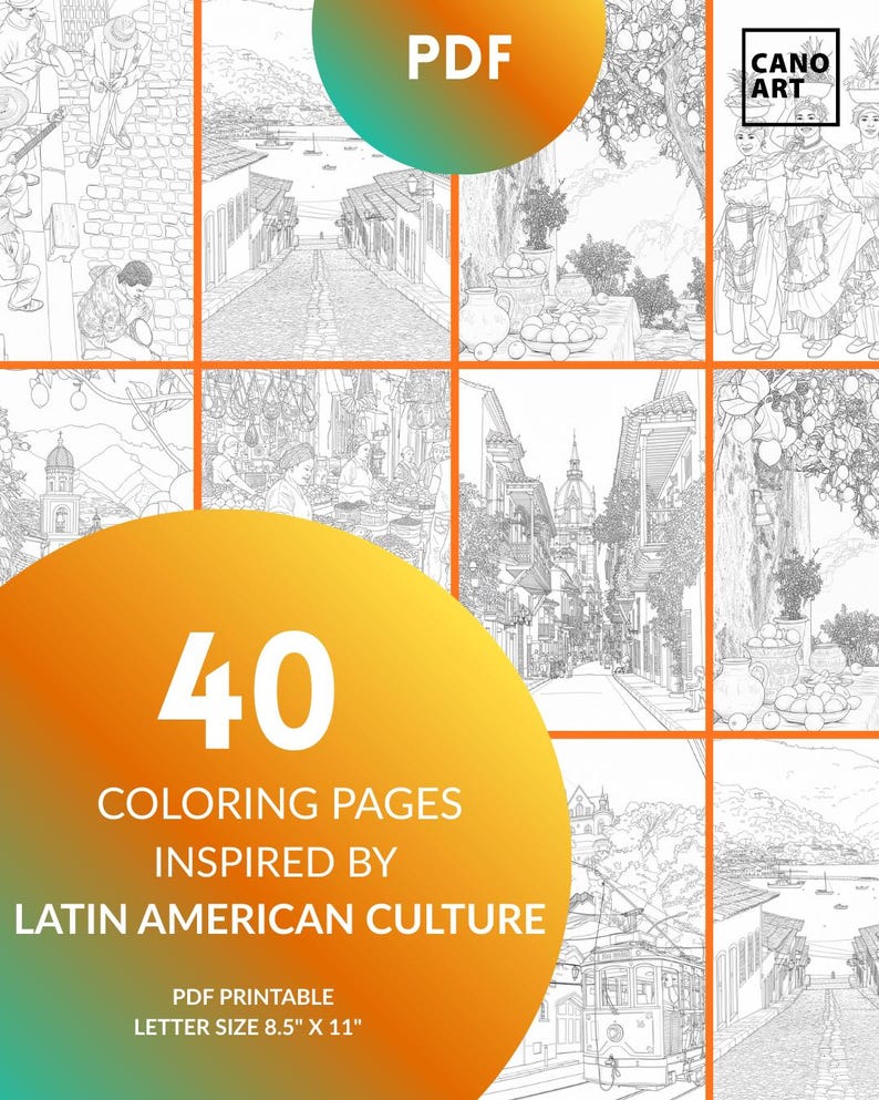 Latin American Culture Coloring Pages: 40 Printable Designs (PDF) - Etsy