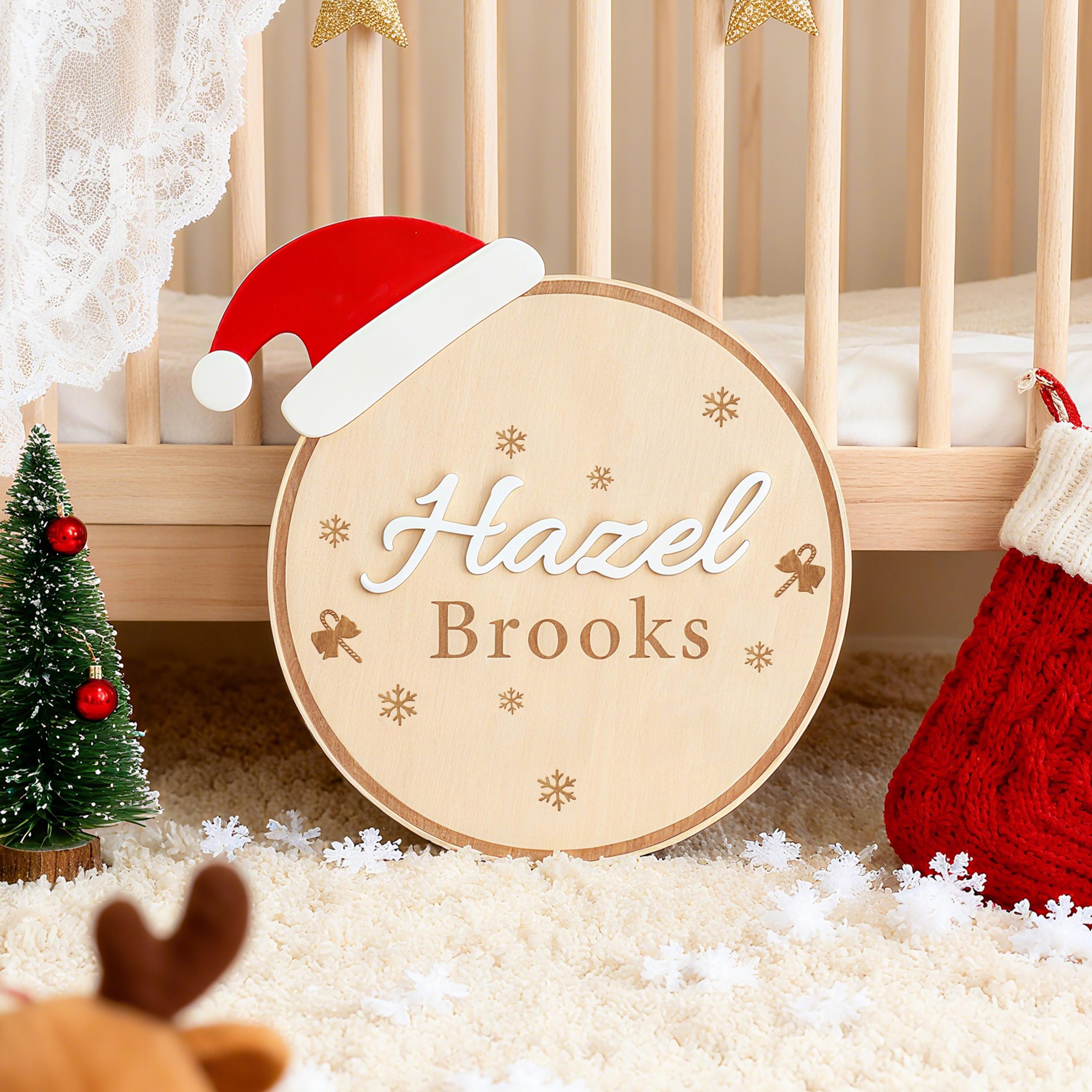 Custom Baby Name Sign, Babys First Christmas Ornament, Personalized ...