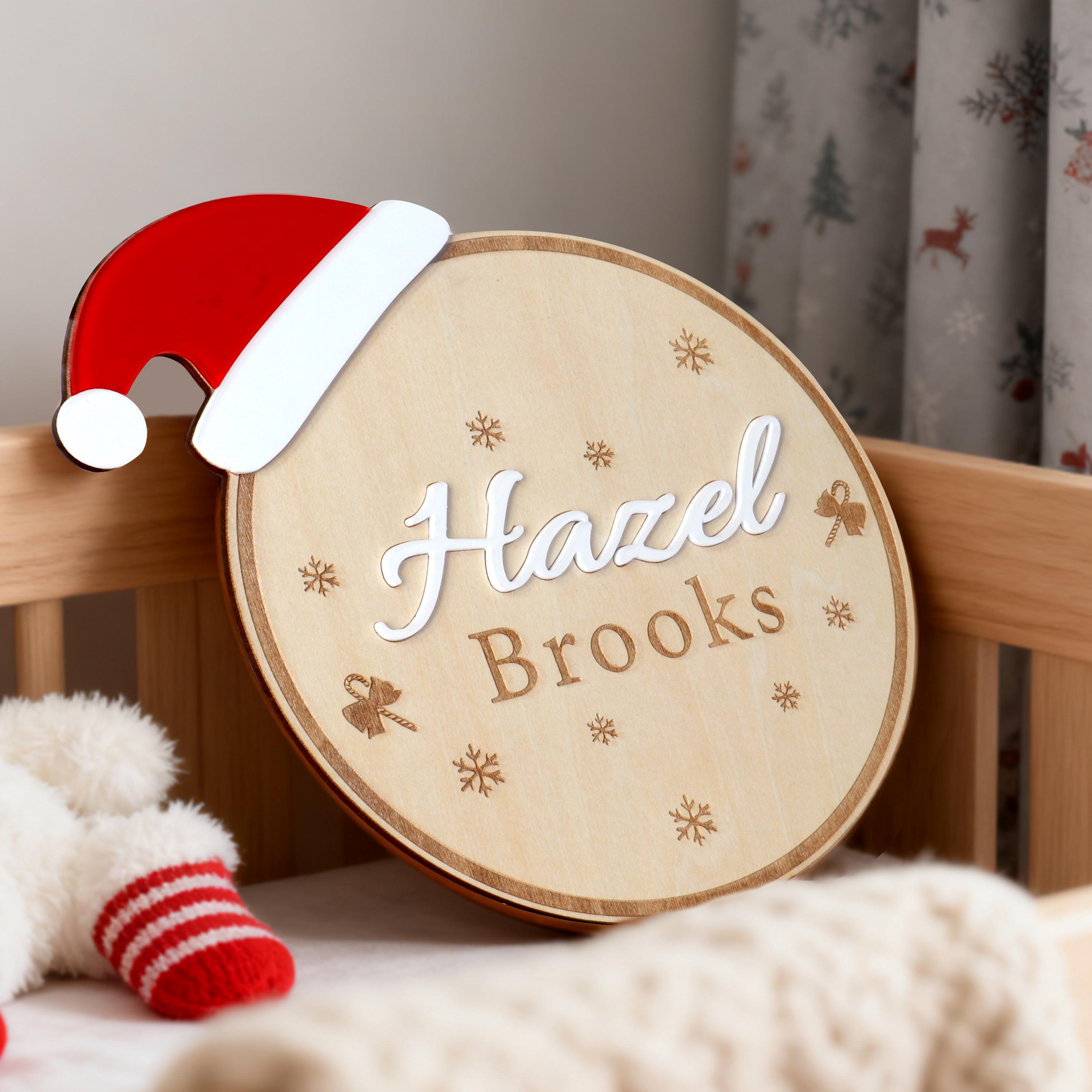 Custom Baby Name Sign, Babys First Christmas Ornament, Personalized ...