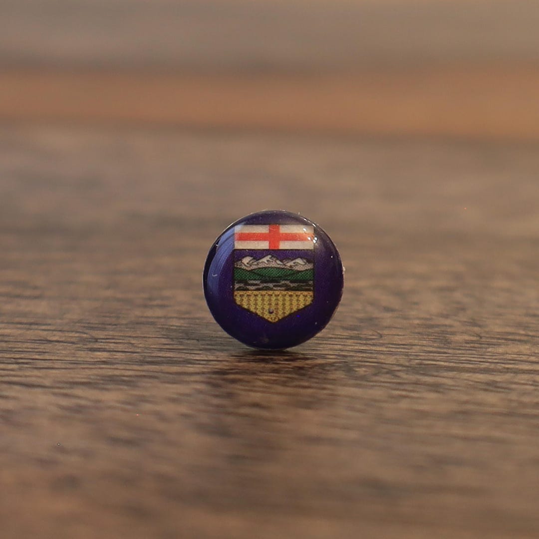 Alberta Canada Flag Map Pin | Flag Push Pin | Map Pin for Wood Map - Etsy