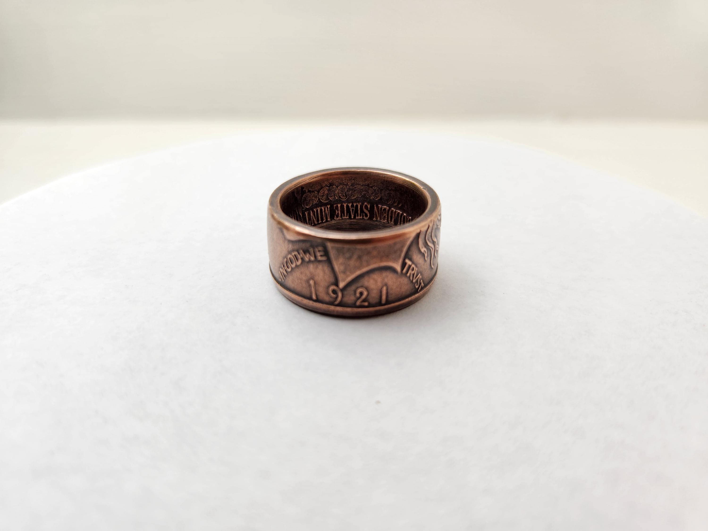 Custom Handmade Coin Ring – Crafted From Your Own Copper or Silver Coin ...