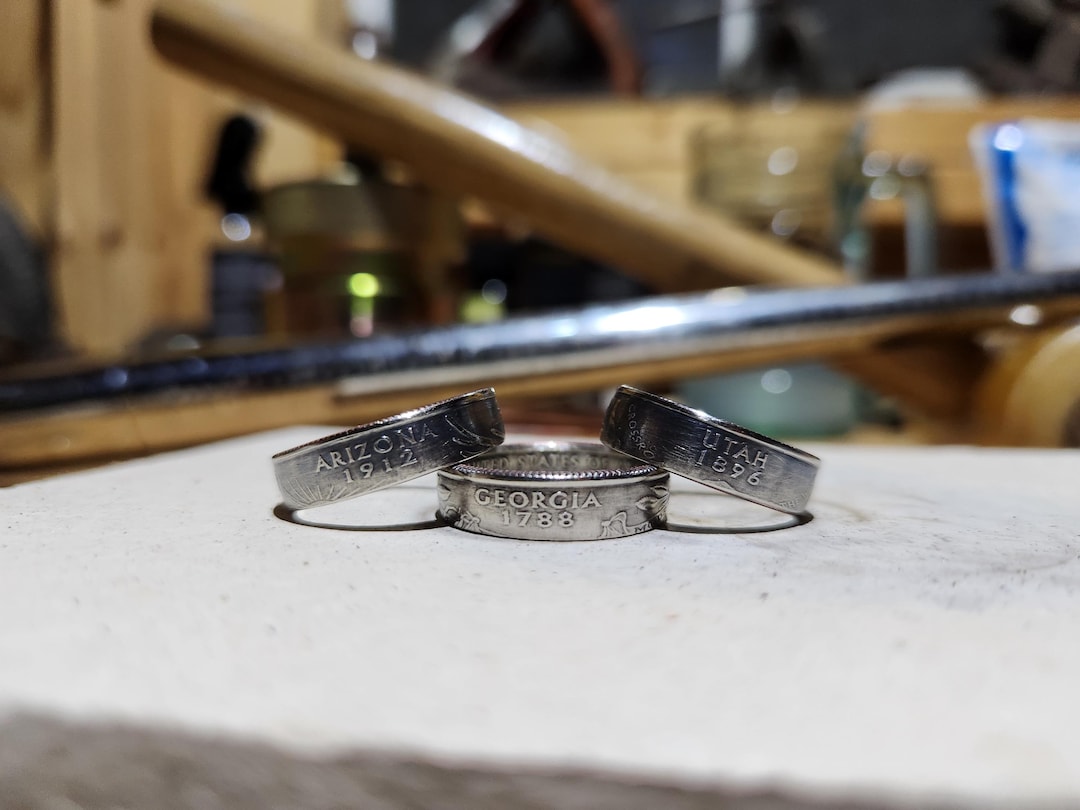 Handcrafted State Quarter Coin Rings | Unique Gifts | US & World Coins ...