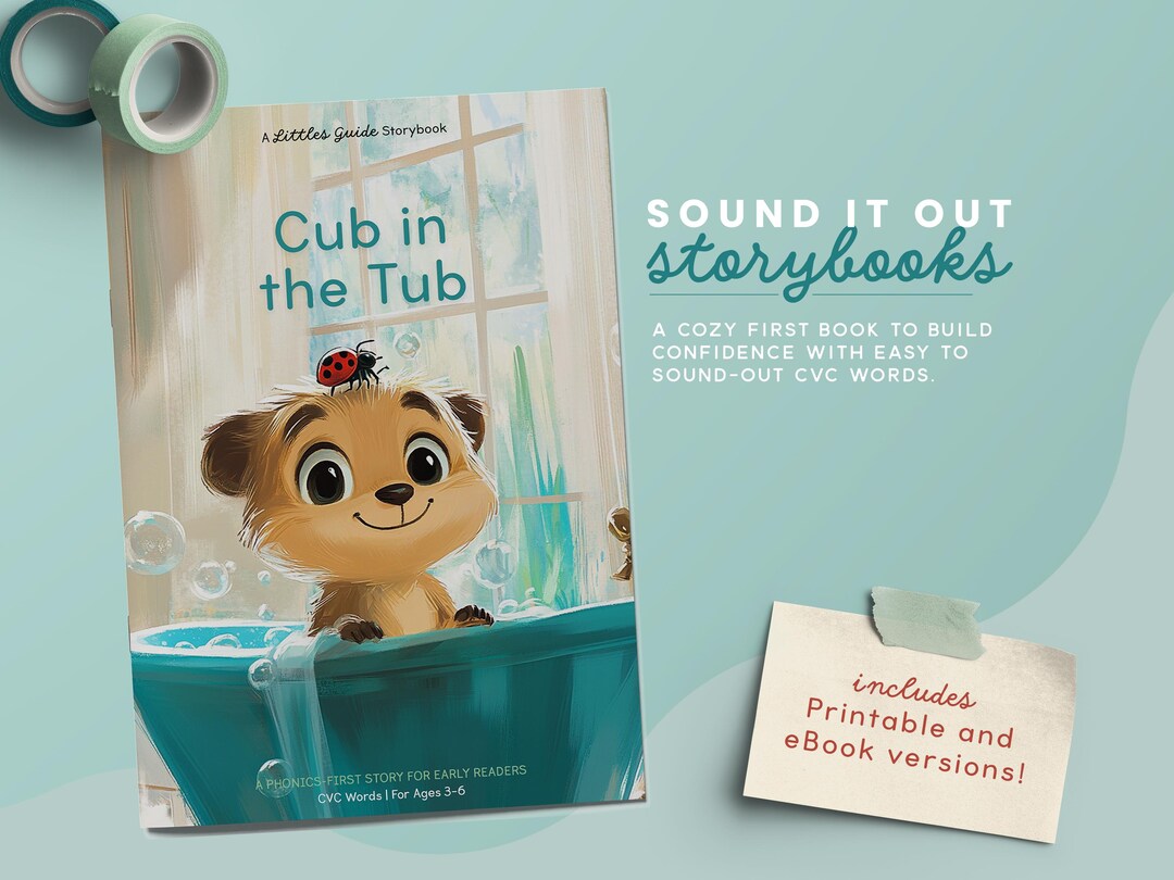 Cub in the Tub – CVC Phonics Reader | Printable & Ebook | Sound It Out ...