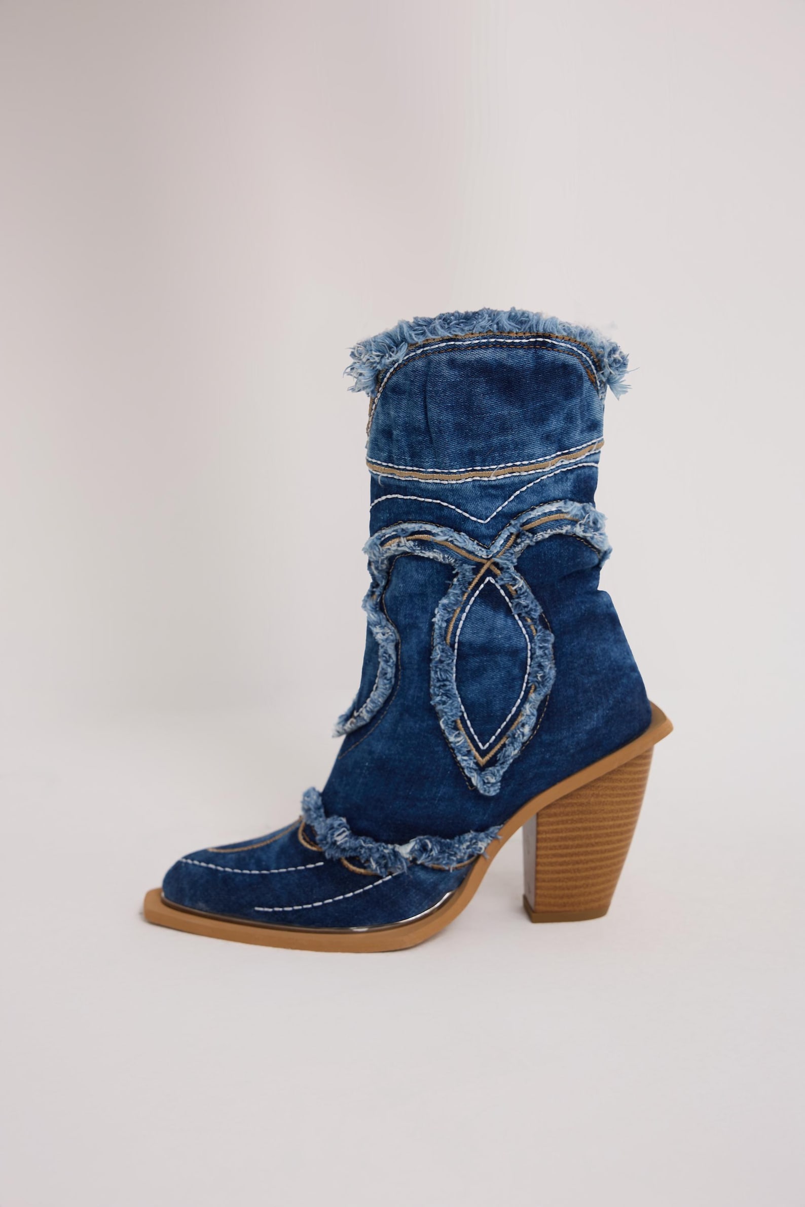 Handmade Denim Ankle Boots: Upcycled Jean Fashion - Etsy