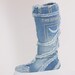 Handmade Denim Boots: Upcycled Jean Ankle Boots - Etsy