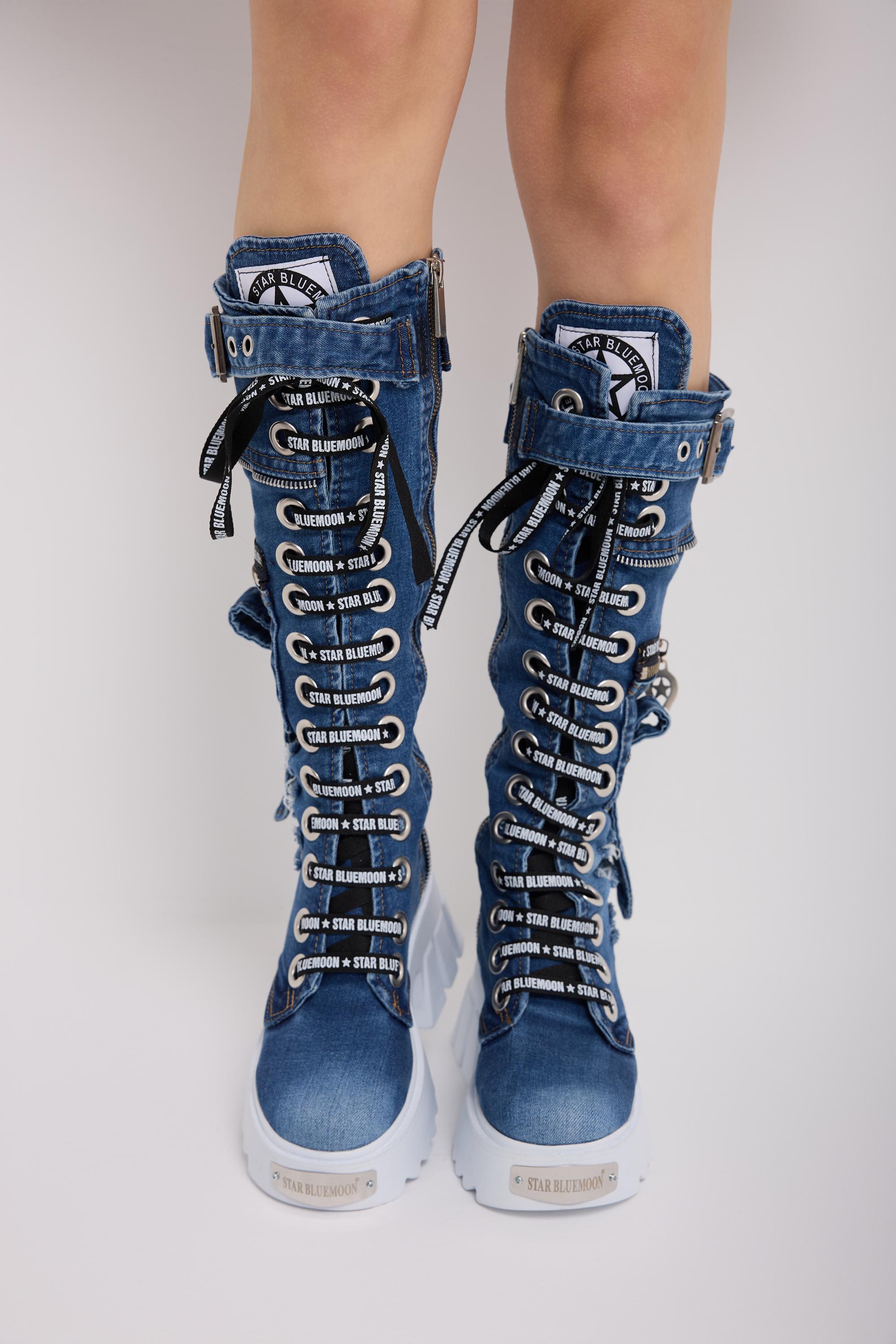 Recycled Denim Transformed – Handmade Women’s Boots With Vintage Soul ...
